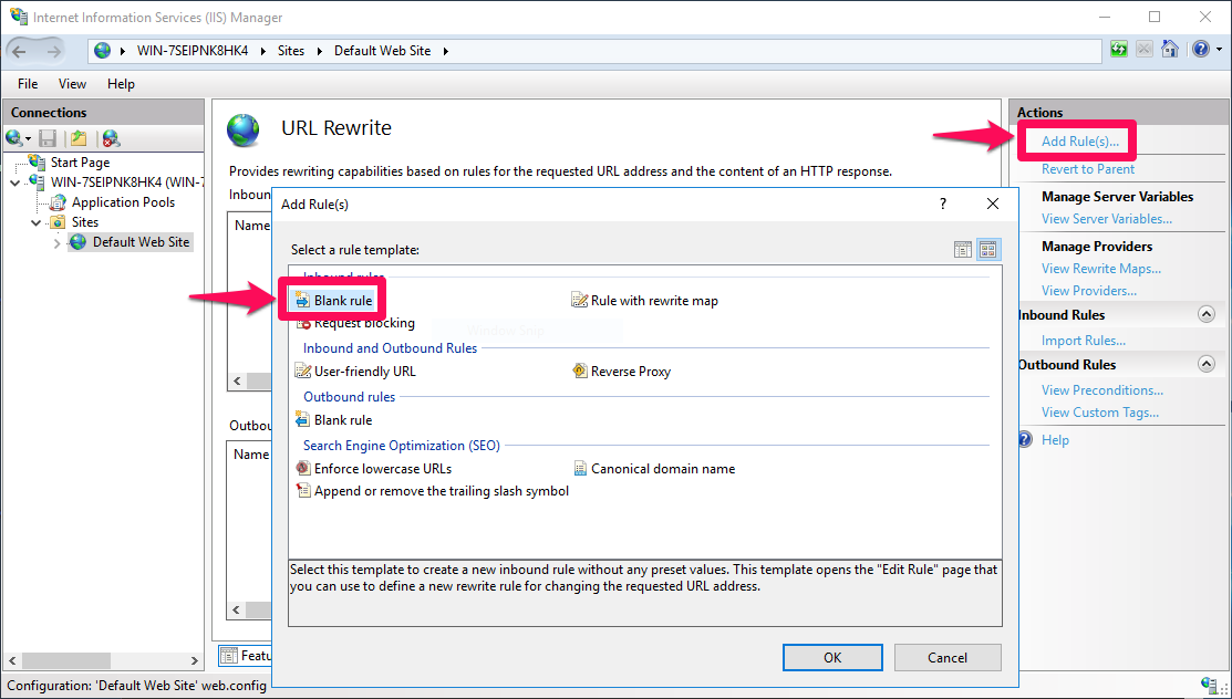 How To Redirect HTTP Res To HTTPS By Using IIS URL Rewrite